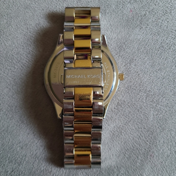 Michael Kors | Accessories | Michael Kors Slim Runway Mk3479 Two Tone ...